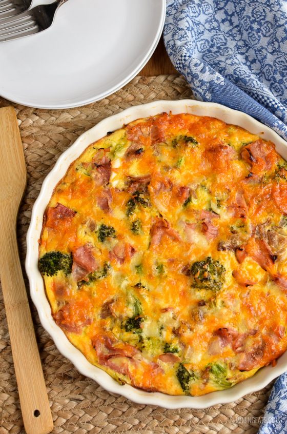 Ham and Broccoli Quiche | Slimming Eats