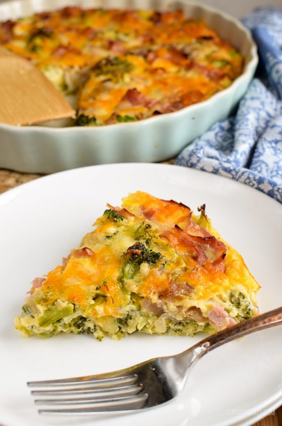 Ham and Broccoli Quiche | Slimming Eats