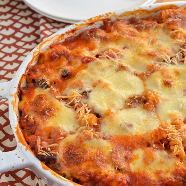 Sausage and Bean Pasta Bake | Slimming Eats