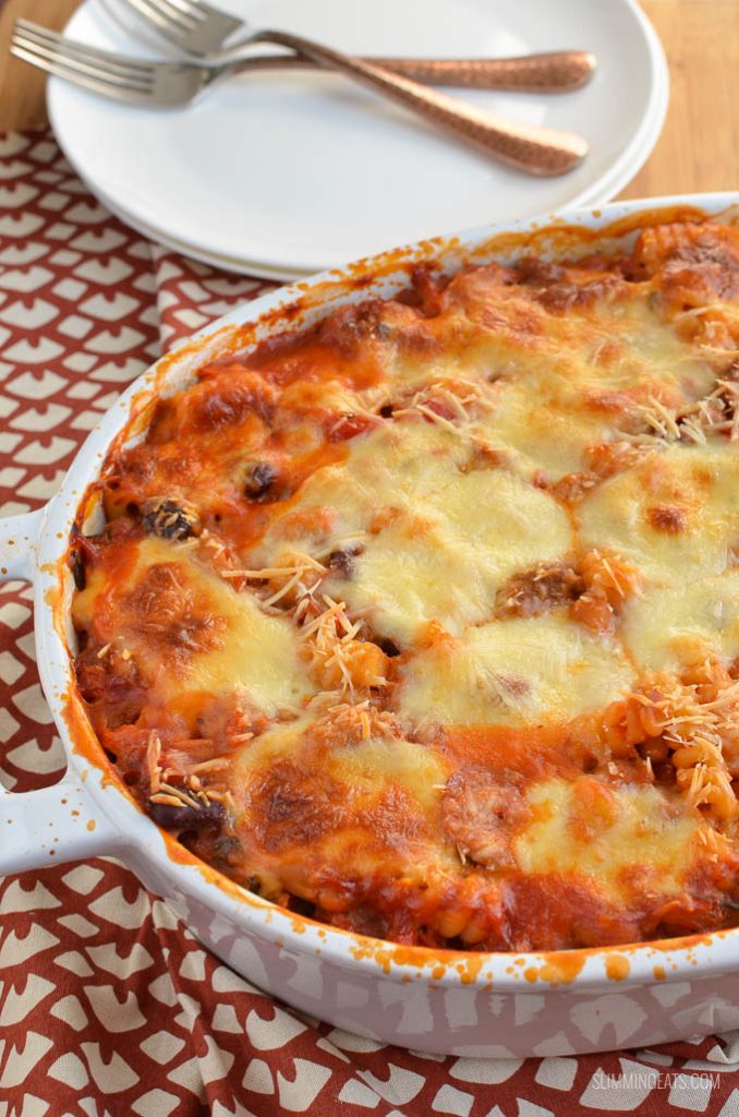 Sausage and Bean Pasta Bake | Slimming Eats