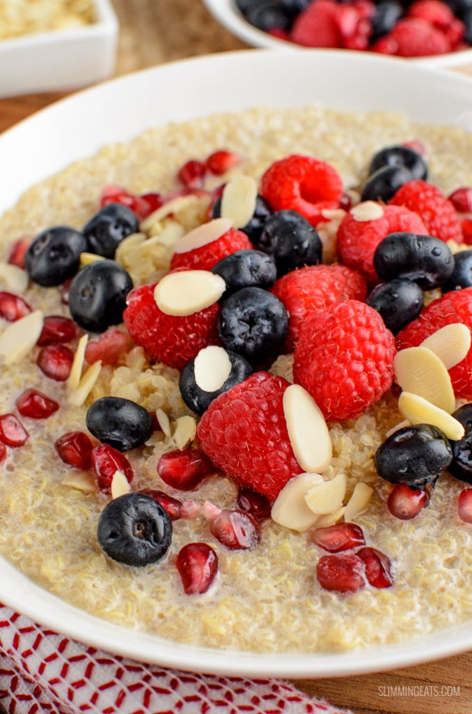 Coconut Quinoa Pudding Breakfast Bowl | Slimming Eats