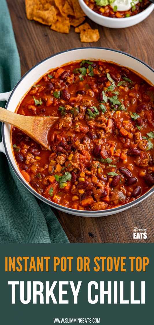 Turkey Chilli (Stove Top and Instant Pot | Slimming Eats Recipes