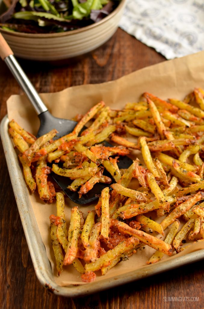 Garlic Parmesan Fries with Ranch Dressing - Slimming Eats
