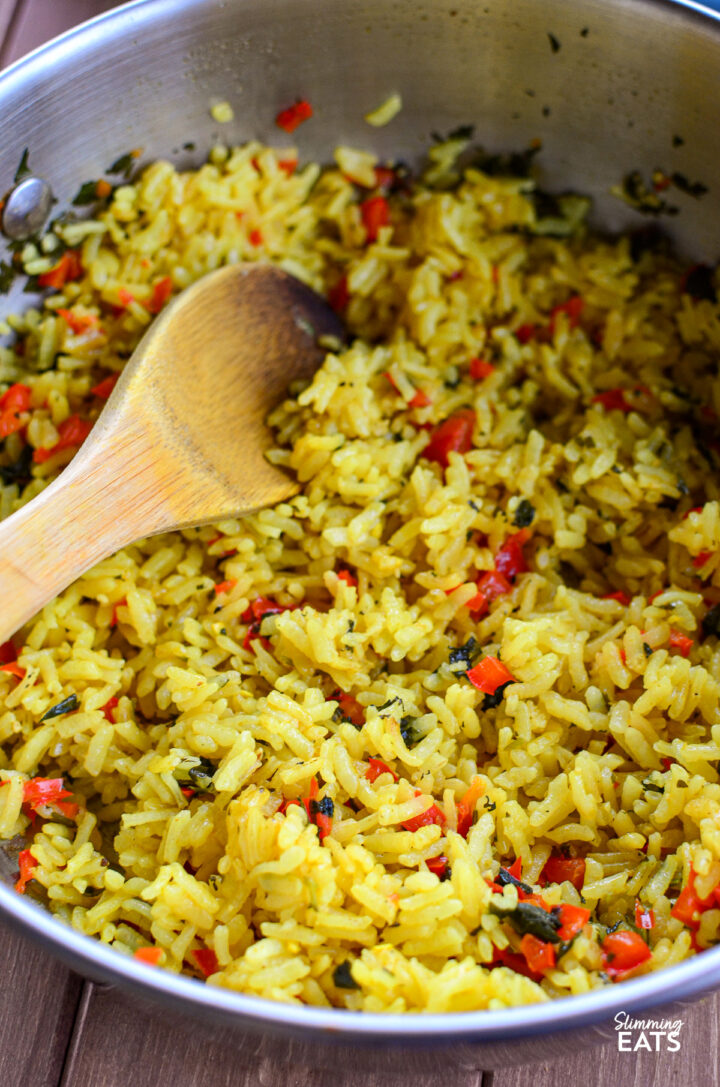 Red Pepper and Coriander Rice | Slimming Eats