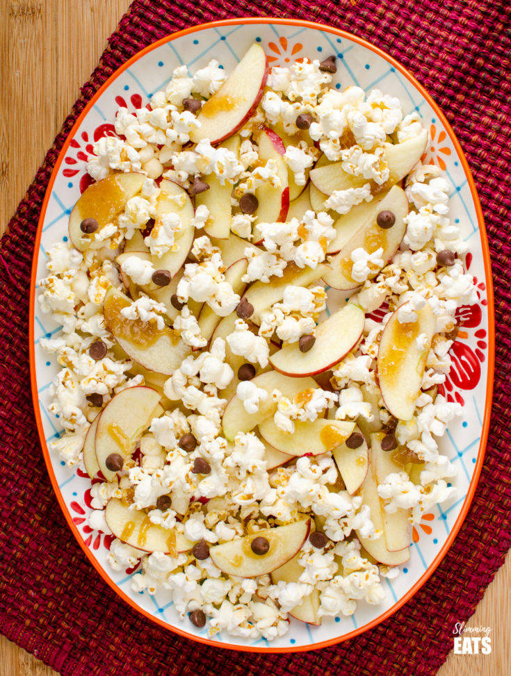 Yummy Caramel Apple Popcorn Nachos | Slimming Eats
