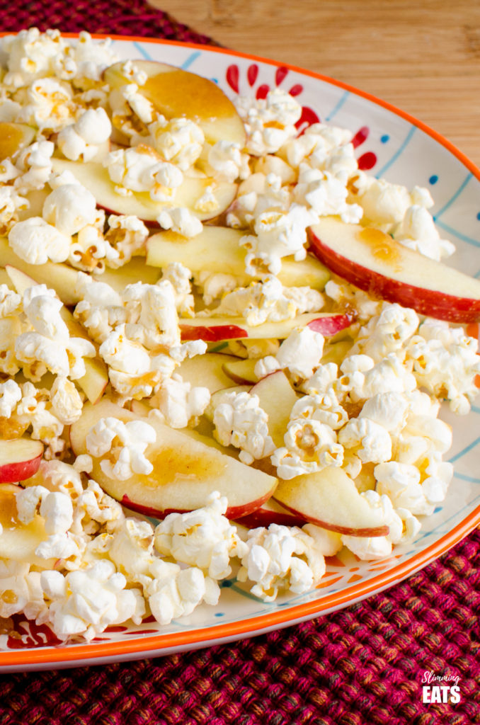 Yummy Caramel Apple Popcorn Nachos | Slimming Eats