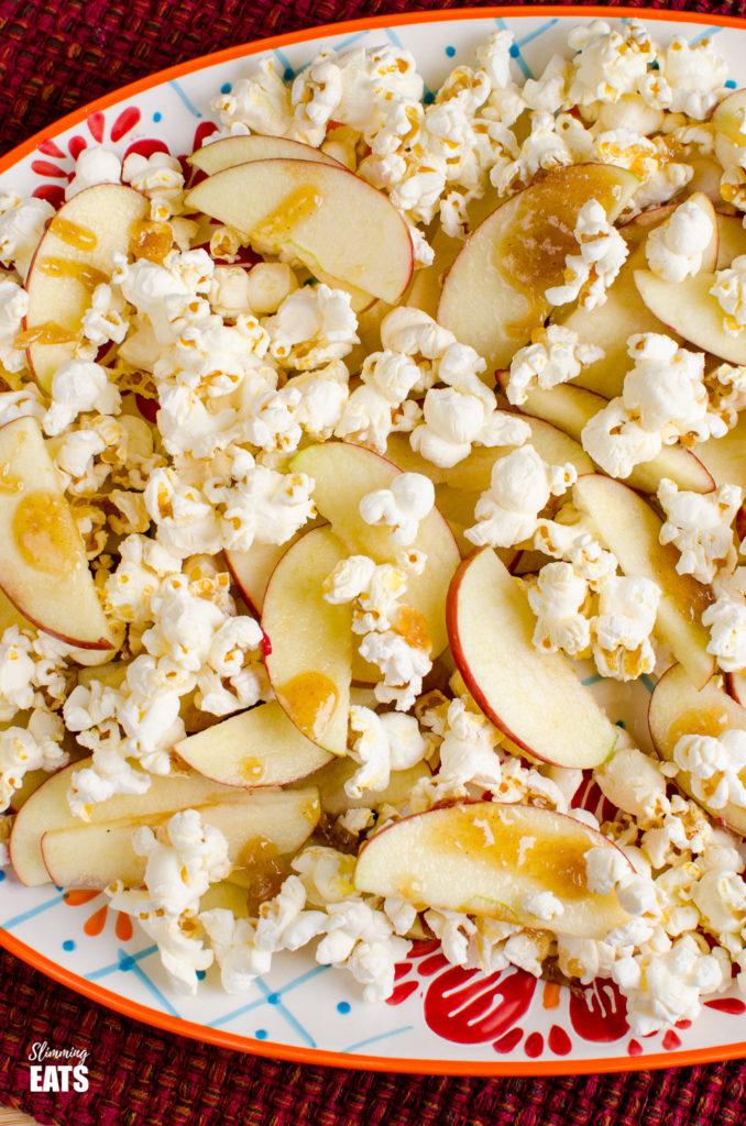 Yummy Caramel Apple Popcorn Nachos | Slimming Eats