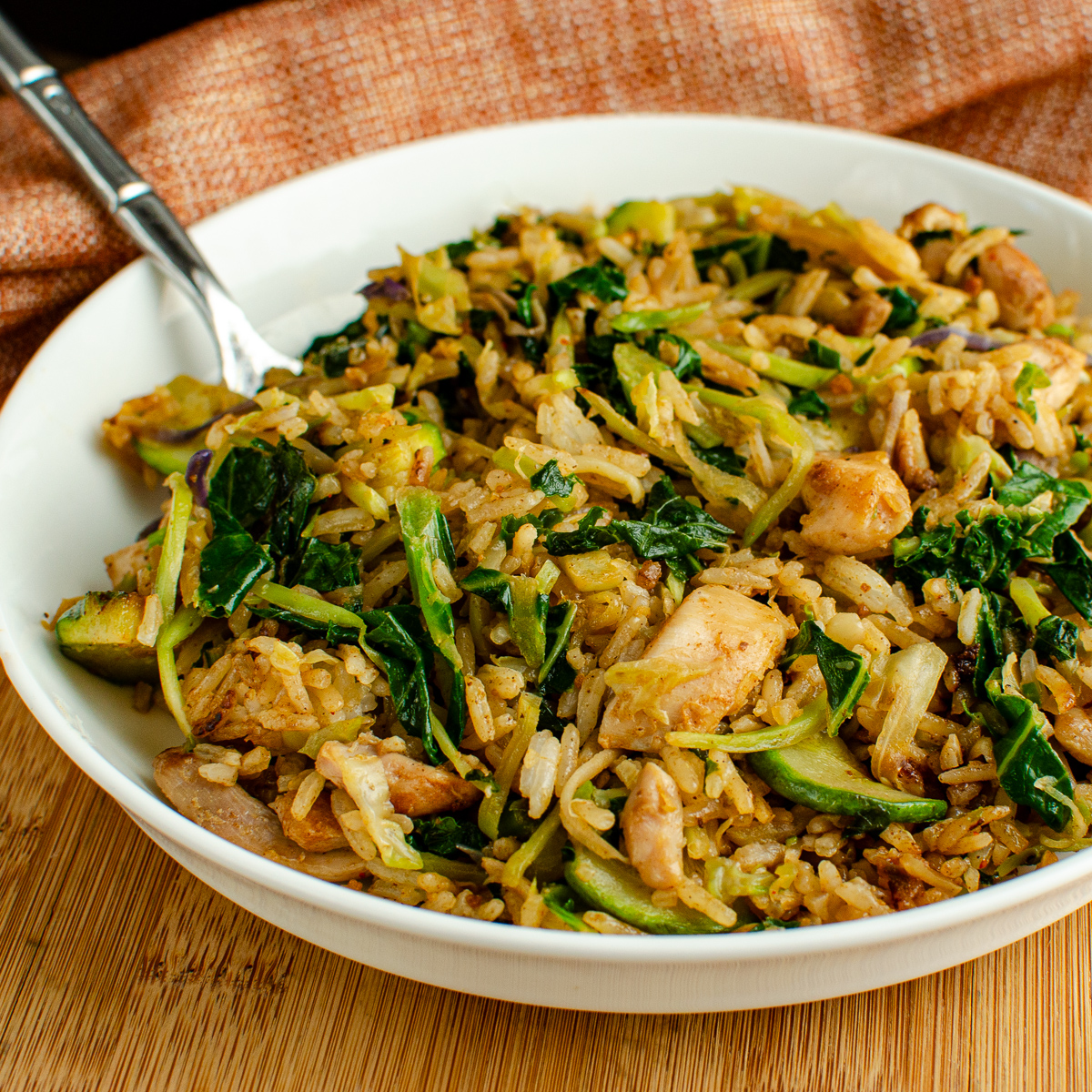 Orange Ginger Chicken Fried Rice | Slimming Eats