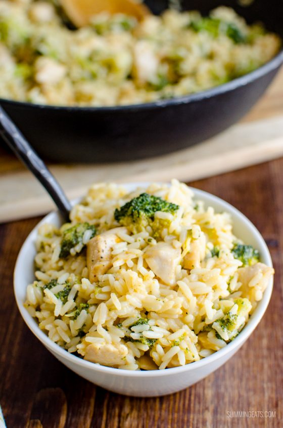 Chicken Broccoli Cheddar Rice | Slimming Eats