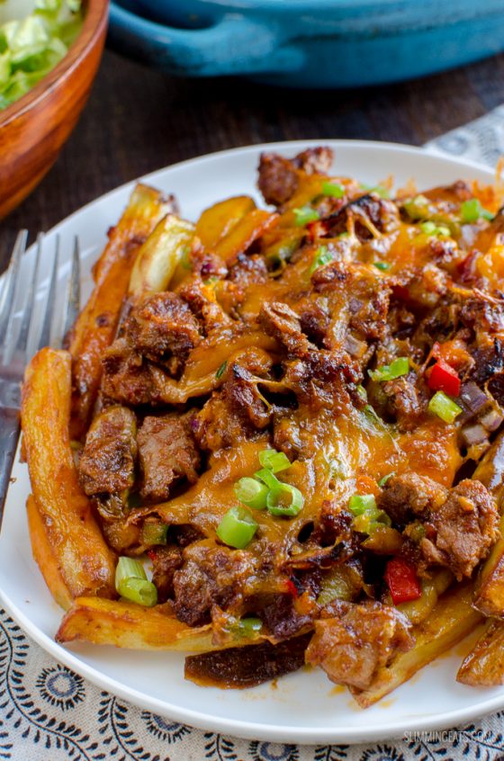 Pulled Pork Loaded Fries | Slimming Eats Recipes