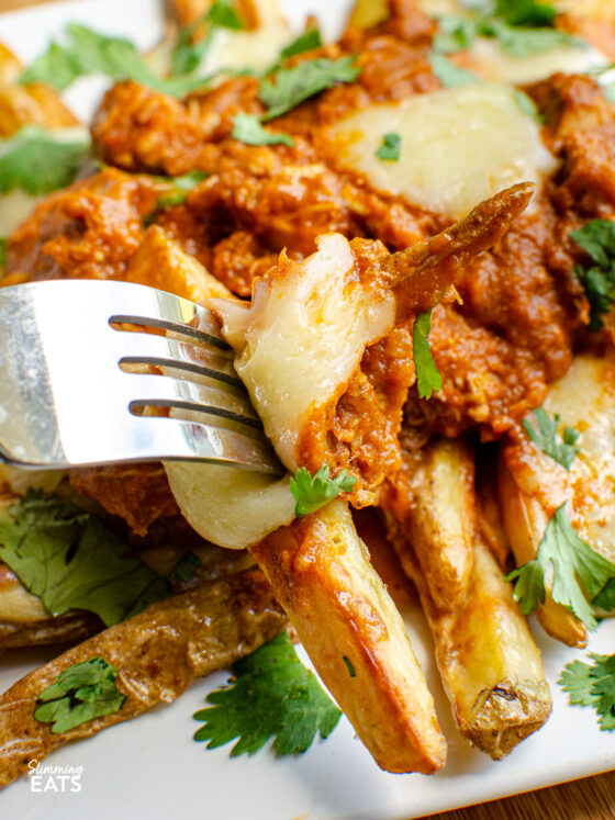 Butter Chicken Poutine | Slimming Eats