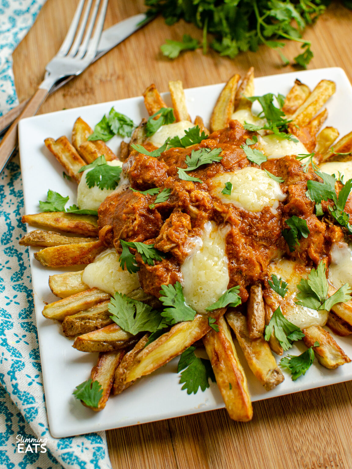 Butter Chicken Poutine | Slimming Eats