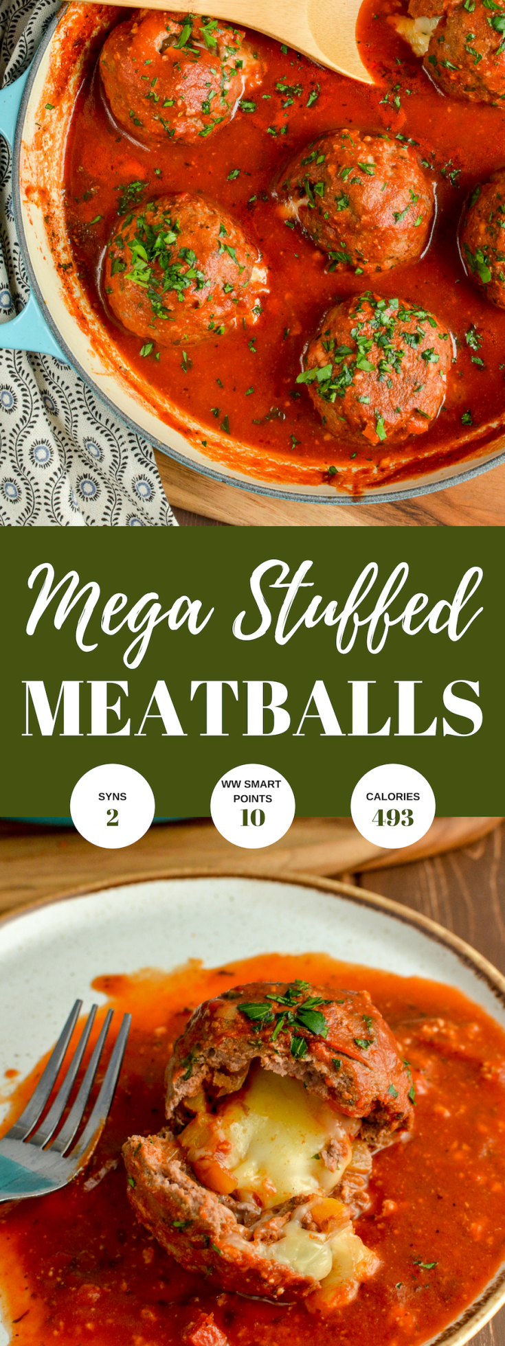 Mega Stuffed Meatballs with Tomato Sauce | Slimming World Recipes