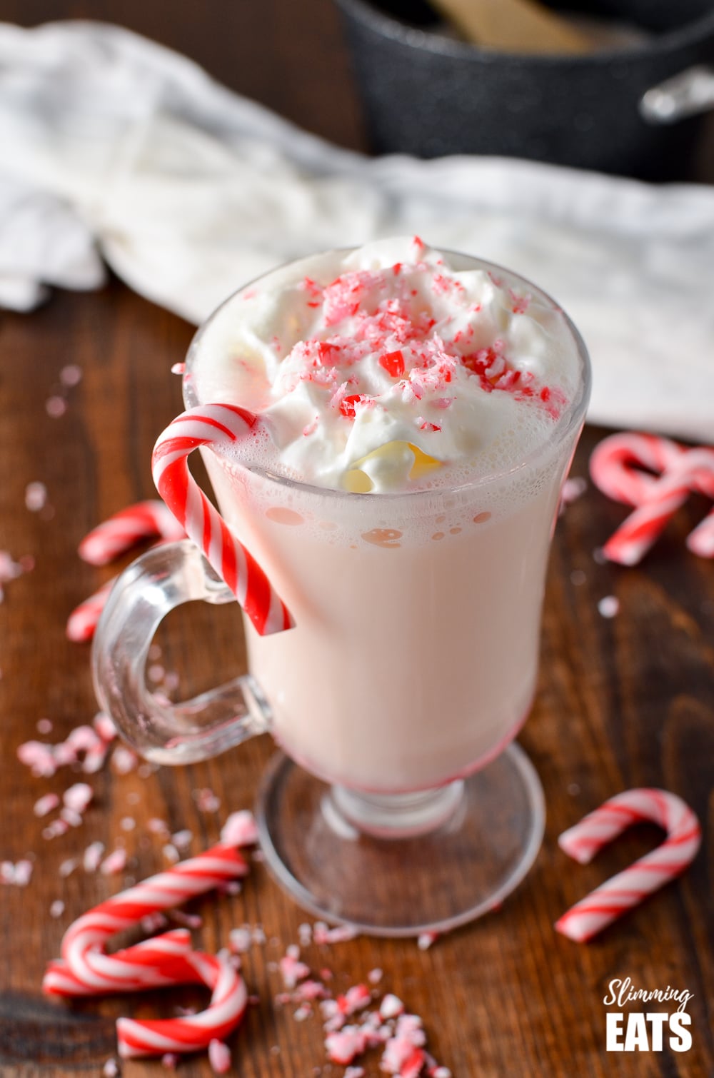 Candy Cane White Hot Chocolate | Slimming Eats - Slimming World