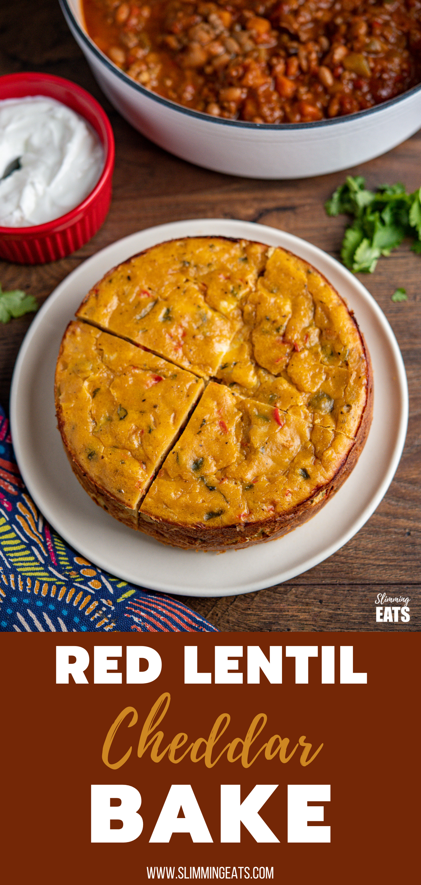 Yummy Red Lentil Cheddar Bake | Slimming Eats Recipe
