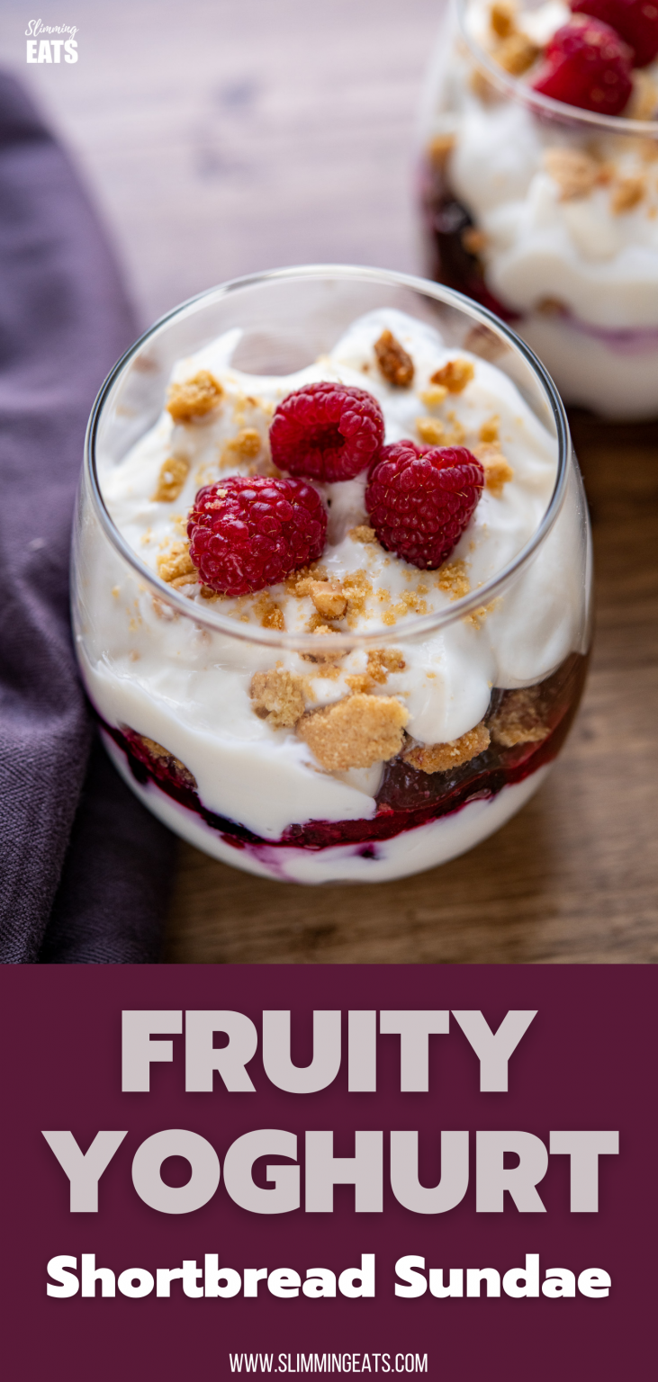 Fruity Yoghurt Shortbread Sundae | Slimming Eats Recipe