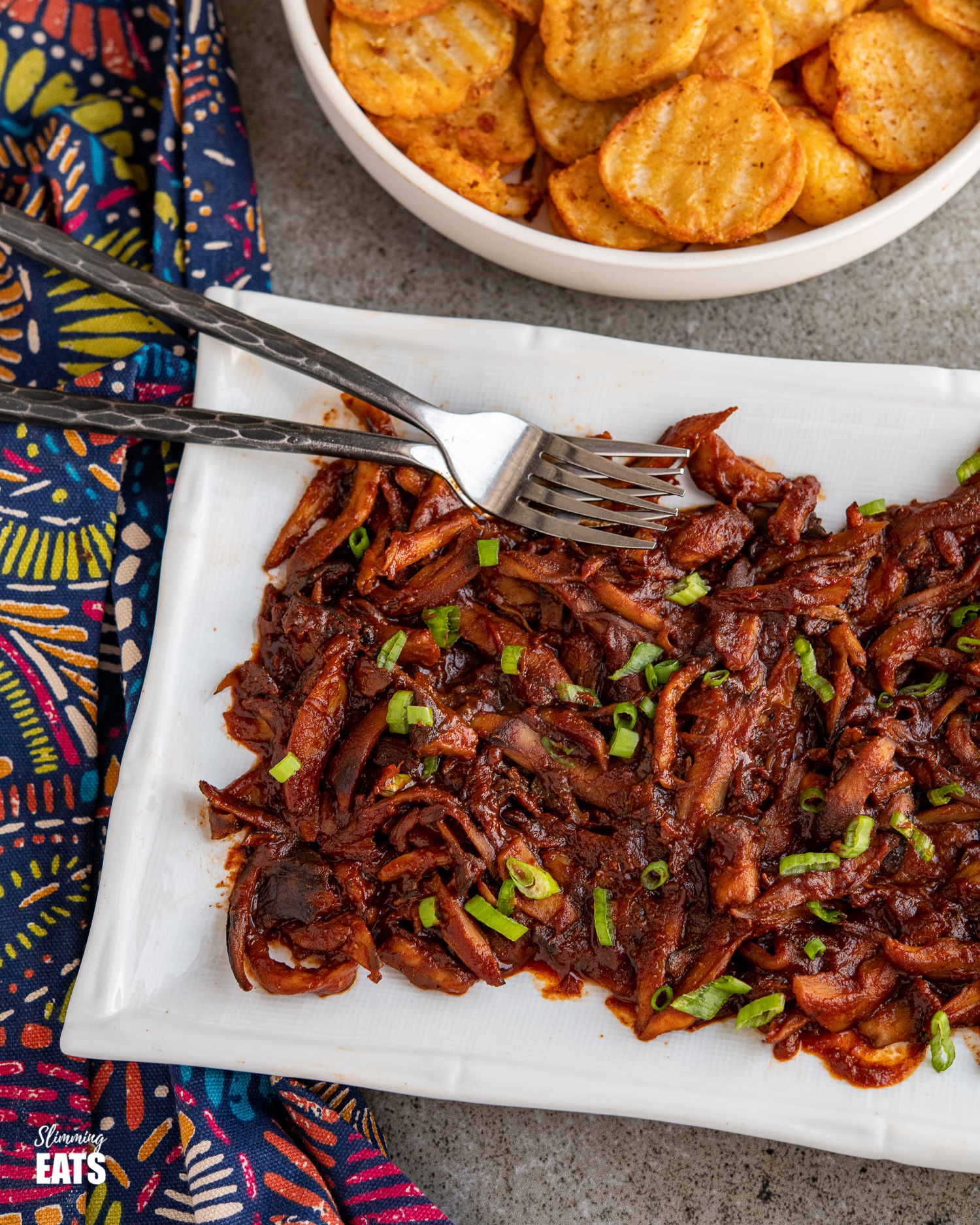 Pulled Mushrooms with BBQ Sauce | Slimming Eats recipes