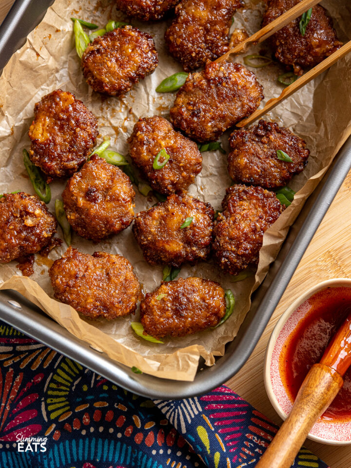Air Fryer Honey BBQ Chicken Nuggets | Slimming Eats